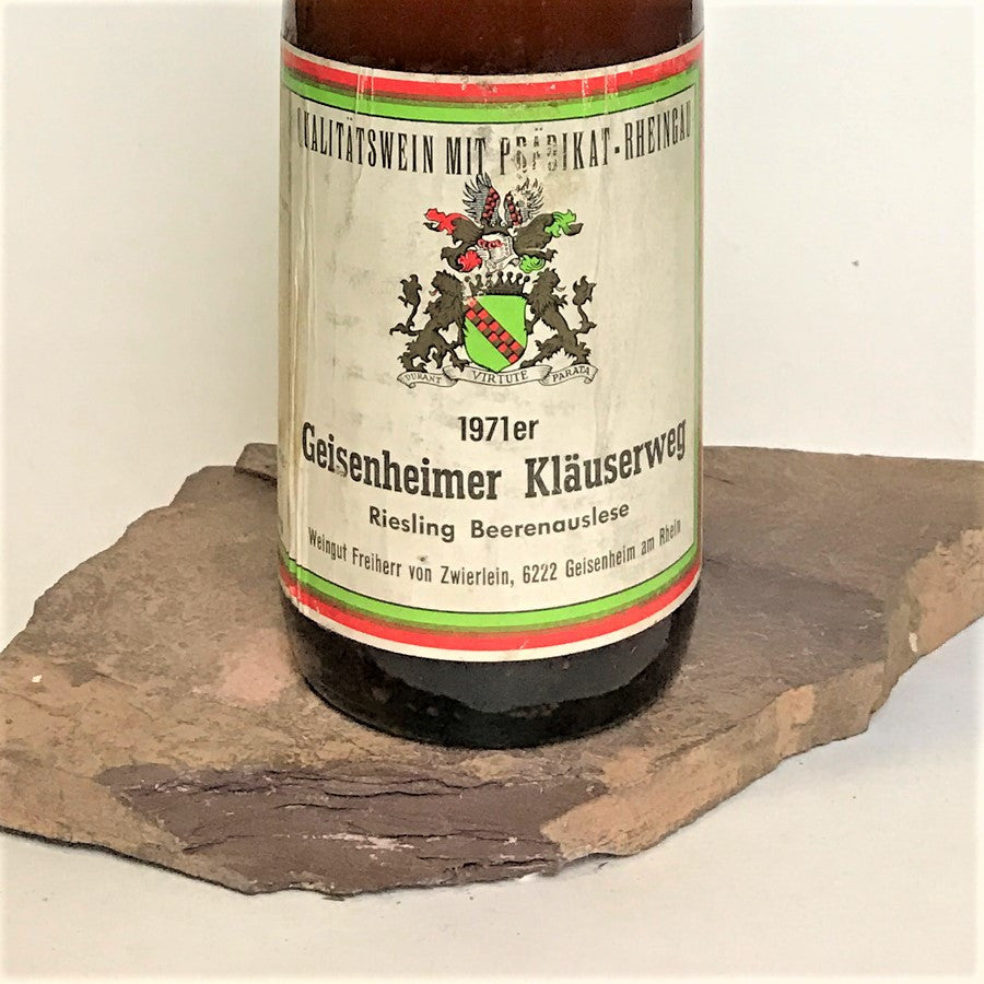 1971 VON ZWIERLEIN Geisenheim Kläuserweg, Riesling Beerenauslese – Dee ...